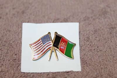 Original Operation Enduring Freedom "Afgan & U.S." Flags Lapel Pin on ...