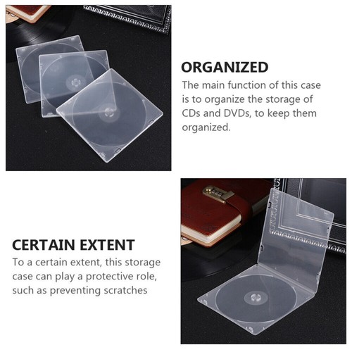 20Pcs Single Disc Square PP Box Transparent DVD Storage Box New CD Case ...