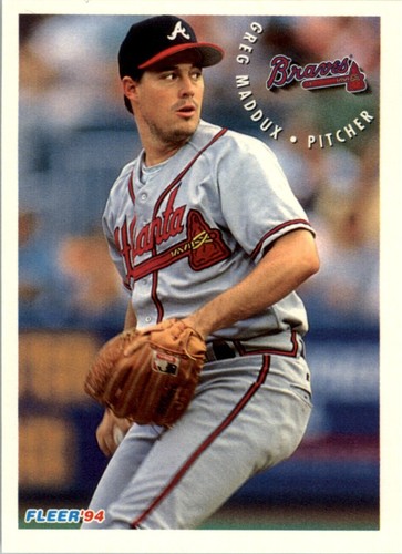 1994 Fleer Sunoco #16 Greg Maddux Atlanta Braves MLB HOF Baseball Card ...