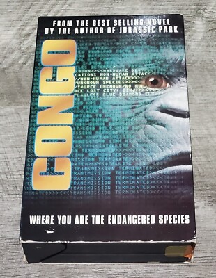 Congo VHS Tape 1995 Sci-Fi / Action / Adventure Michael Crichton ...