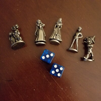 2001 Monopoly Disney Edition Replacement Tokens (6) and Dice | eBay