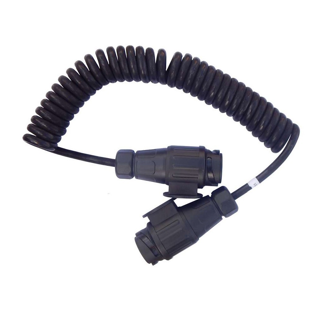 Trailer Light Electrics 3m Curly Extension Cable Lead Male Male 13 Pin ...