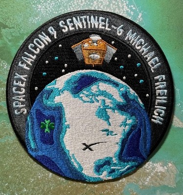 SENTINEL-6 FALCON 9 AUTHENTIC SPACEX EMPLOYEE X MARKED PATCH | eBay