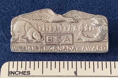 WILLIAM T. HORNADAY Boy Scout AWARD PIN Distinguished Service to ...