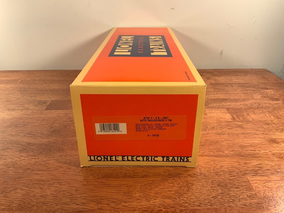Lionel #6-18122 Santa Fe ATSF F-3 B-Unit w/Railsounds II - Blue/Yellow ...