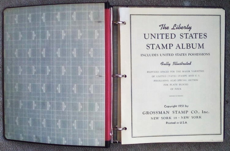 The Liberty USA Stamp Album Vintage 1951 with used stamps | eBay