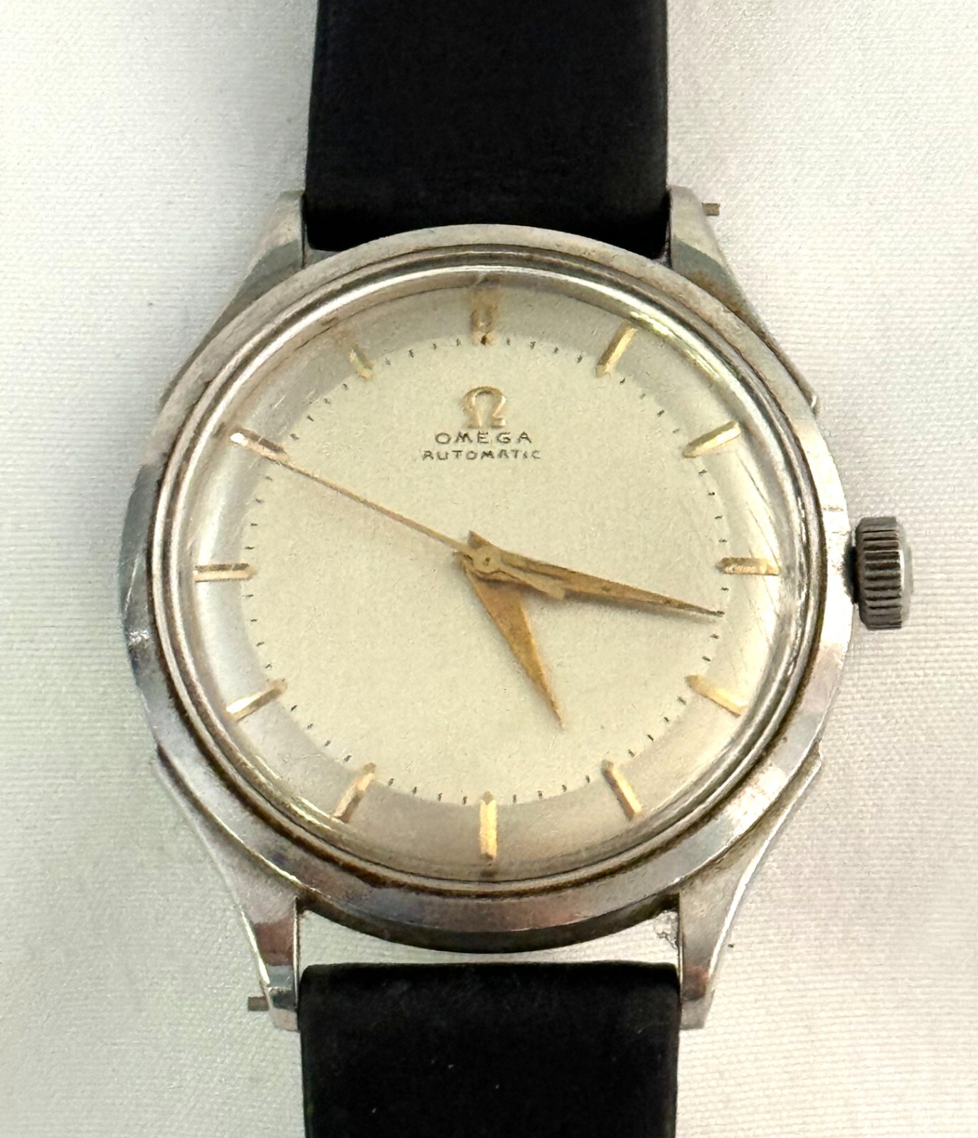 Circa 1952 Omega Automatic Stainless Watch 30mm Case … - Gem