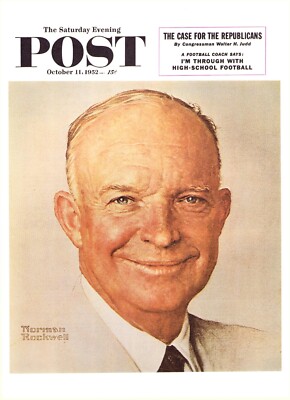 1952 OCT 11 Eisenhower Ike NORMAN ROCKWELL SATURDAY EVENING POST COVER ART PRINT | eBay