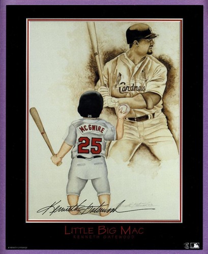 KENNETH GATEWOOD AUTOGRAPHED 8X10 ART PRINT - MARK MCGWIRE - LITTLE BIG ...