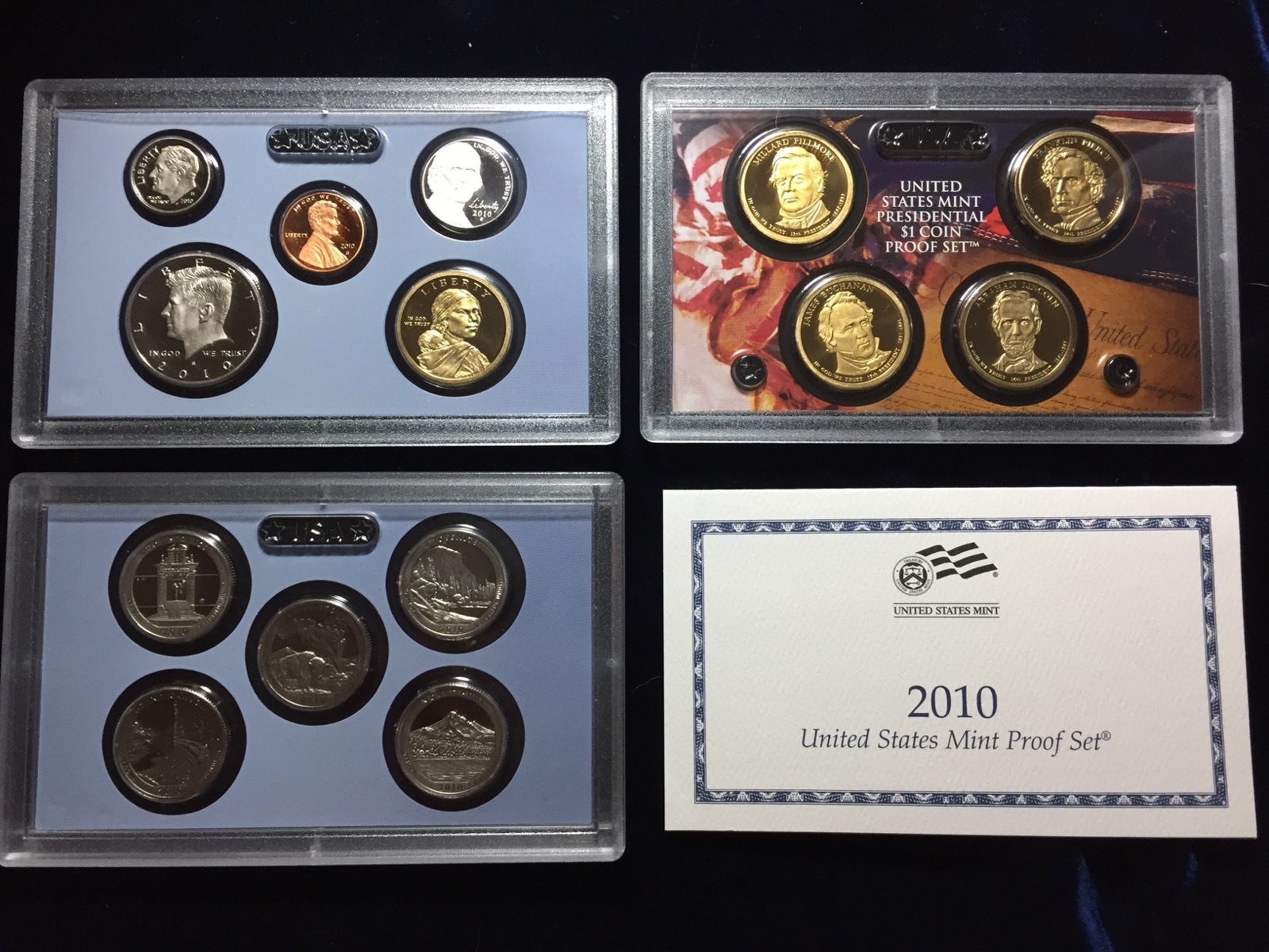 2010 US Mint Proof Set 14 Piece Clad Set w/ National Park Quarters ...