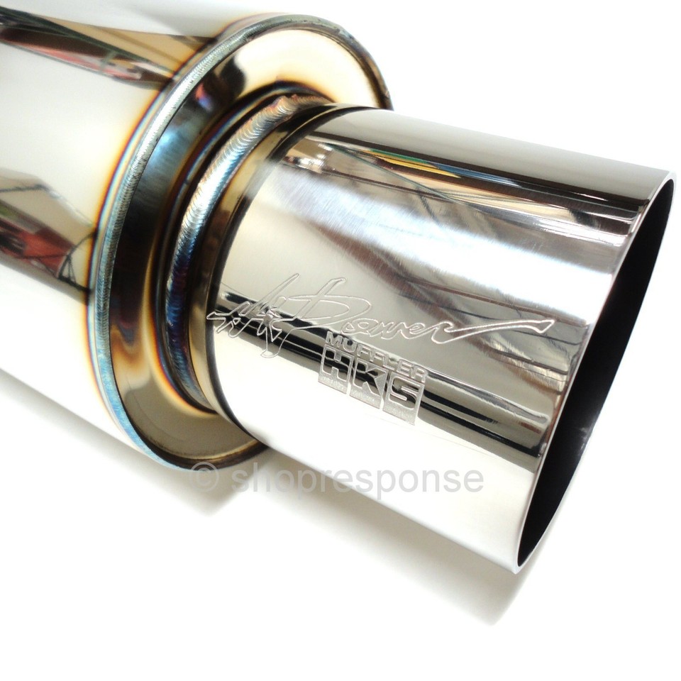 HKS 34002-AK007 Hi-Power Universal Muffler Exhaust 65mm / 2.5" Pipe JDM ...