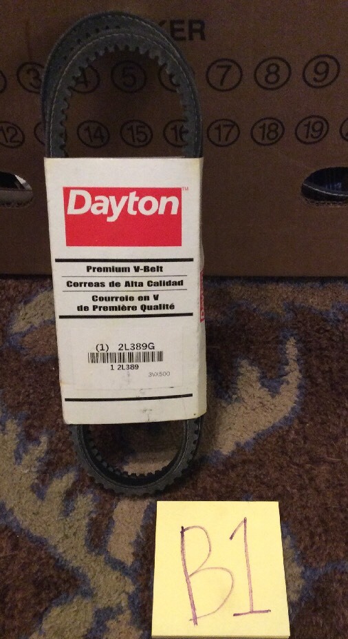 DAYTON 2L389G 3VX500 PREMIUM V-BELT, 5L, 50" OUTSIDE LENGTH | eBay