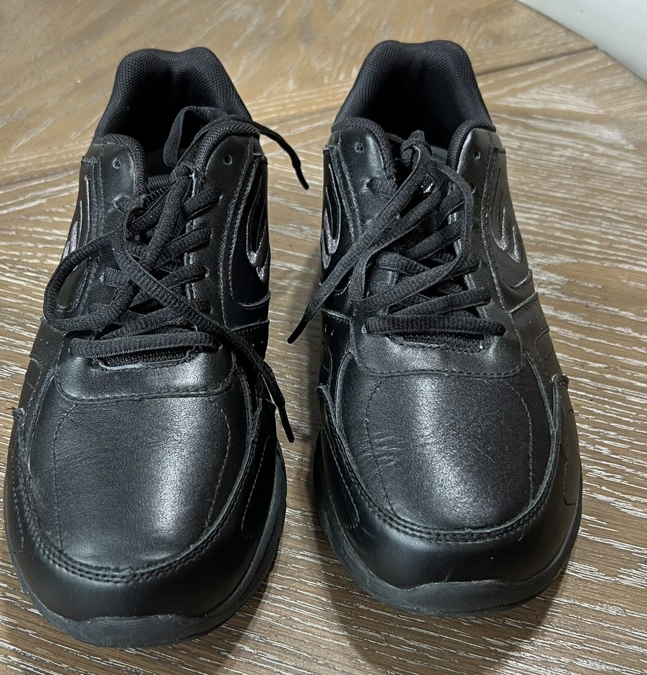 SPIRA WAVEWALKER WALKING SHOES WOMENS SZ 8 4E 8-4E BLACK LEATHER SLIP ...