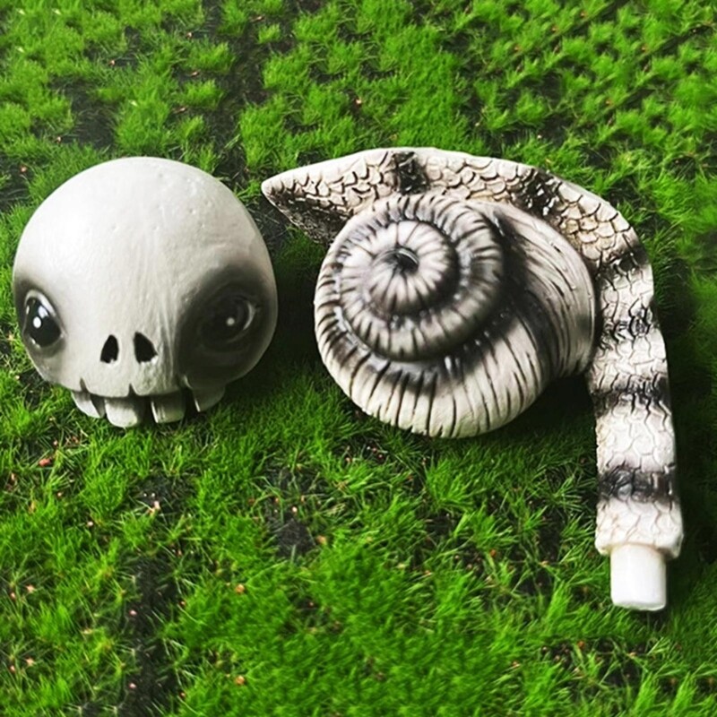Spooky Skeleton Snail Figurine for Halloween Festival Holiday New Year ...