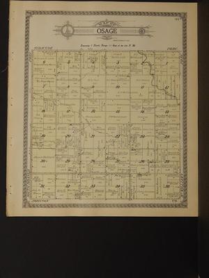 Nebraska Otoe County Map Osage Precinct (Township) 1912 L7#56 | eBay