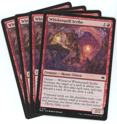 x4 Whiskerquill Scribe - 0161 - Bloomburrow MTG (BLB) - C - Regular | eBay