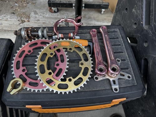 Vintage BMX Super Maxy Crank Arm, Sugino Chain Ring, Sun Tour Chainring ...