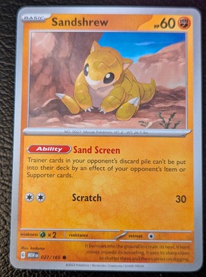 Sandshrew - 027/165 - Scarlet & Violet 151 - Pokemon - NM | eBay