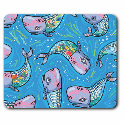 Computer Mouse Mat - Cute Funny Whales Ocean Sea Office Gift #2281 ...