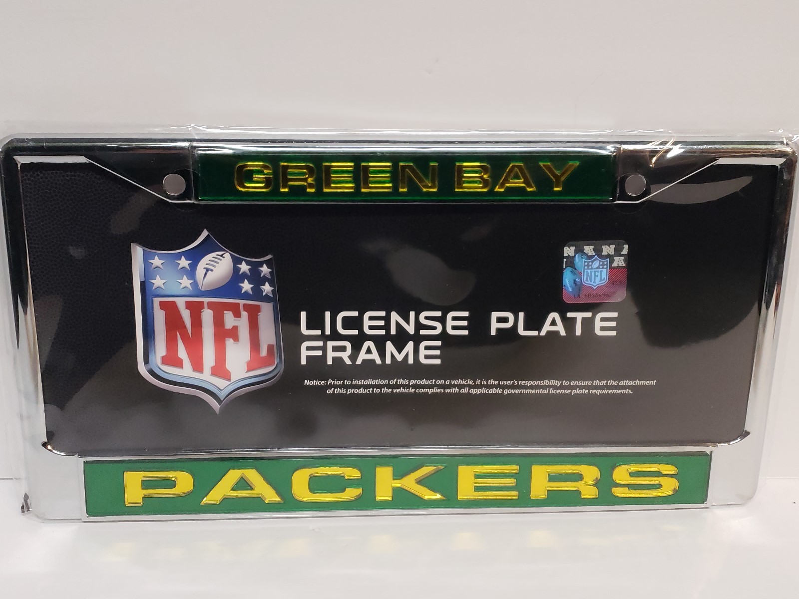 Green Bay Packers License Tag Metal Frame Officially Licensed NFL ...