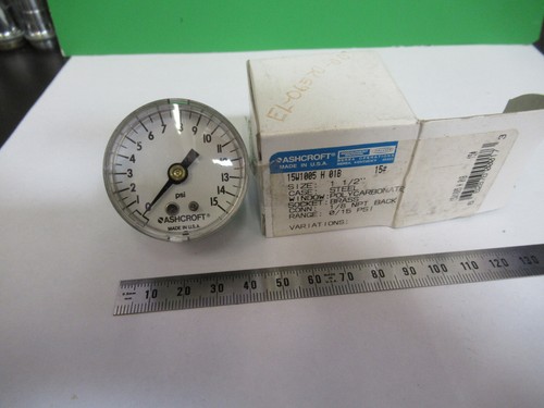 ASHCROFT 15 PSI MANOMETER PRESSURE DIAL GAUGE PNEUMATIC AIR AS PICTURED ...