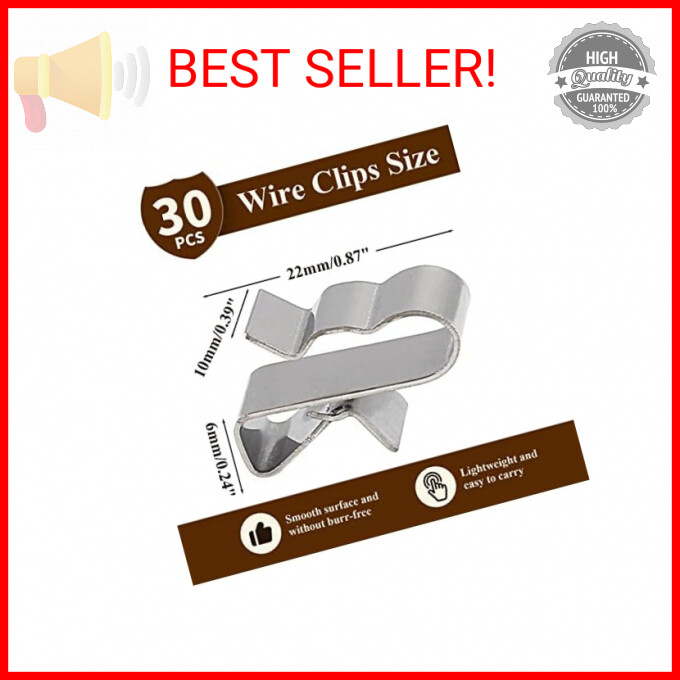 30 Pcs Trailer Frame Wire Clips, Stainless Steel Metal Solar Panel Wire ...