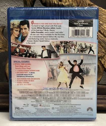 Grease (Blu-ray Disc, 2011, With Footloose Movie Cash) for sale online ...
