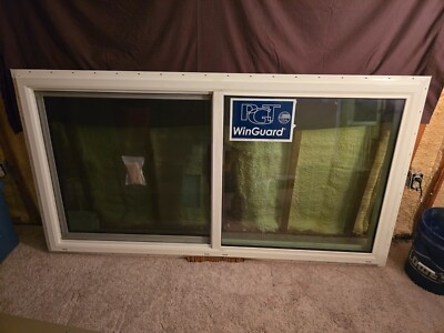 PGT VINYL FRAME IMPACT Slider Window - 73x37 - DUAL GLAZED - ARGON GAS ...