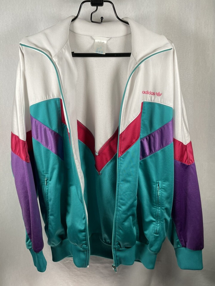 Adidas VTG 80s Rare Men's Football Tennis Track Jacket Multicolored ...