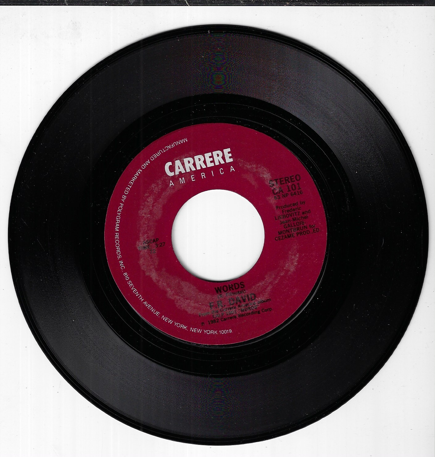 FR. DAVID WORDS/ROCKER BLUES USED 7" 45RPM NEAR MINT | eBay