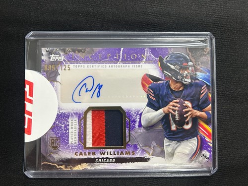 2024 Topps Inception Caleb Williams Provenance Patch Auto RC Purple ...