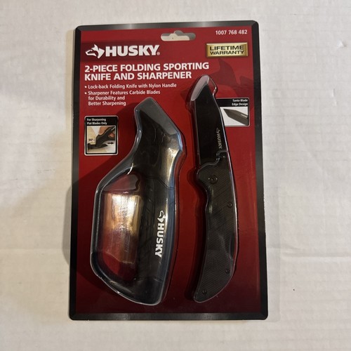NEW Husky 2-Piece: Folding Sporting Knife and Sharpener | eBay