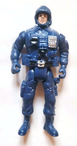 Chap Mei SWAT Police Action Figure Articulated 4 Inch Blue Free ...
