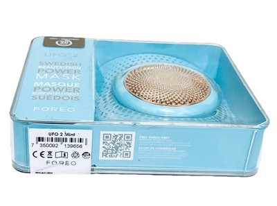 Foreo UFO 2 Mint Heated LED Power Mask Blue Gold - Sealed, Cracked Case ...