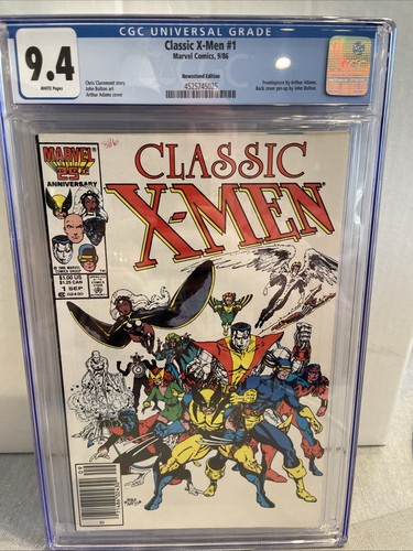 CLASSIC X MEN #1 CGC 9.4 NEWSSTAND EDITION 1986 Arthur Adams Cover ...