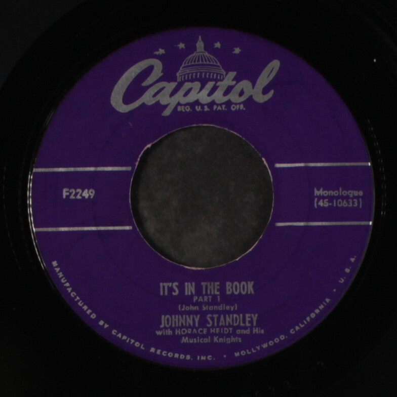 JOHNNY STANDLEY: it's in the book / part 2 CAPITOL 7" Single 45 RPM | eBay