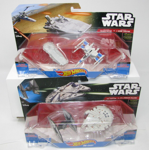 Hot Wheels Star Wars Tie Fighter Millennium Falcon Transporter X-Wing ...