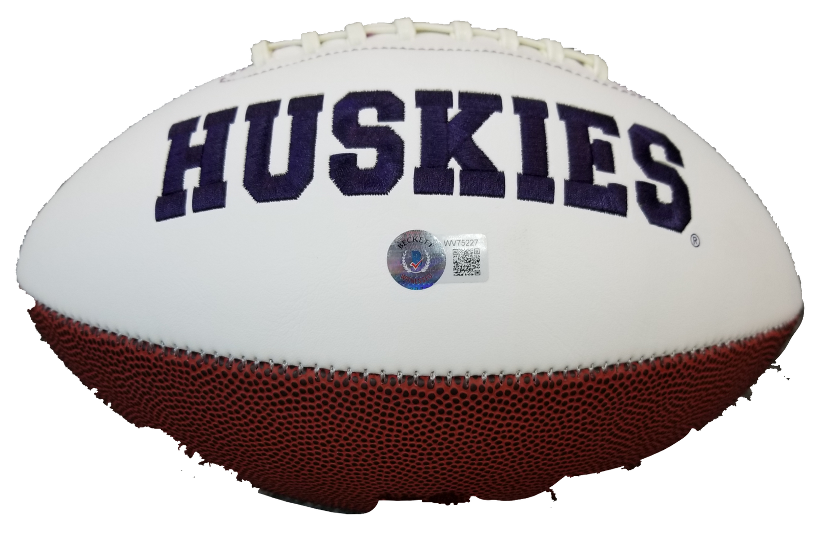 Warren Moon - Washington Huskies - Signed Football - Beckett ...
