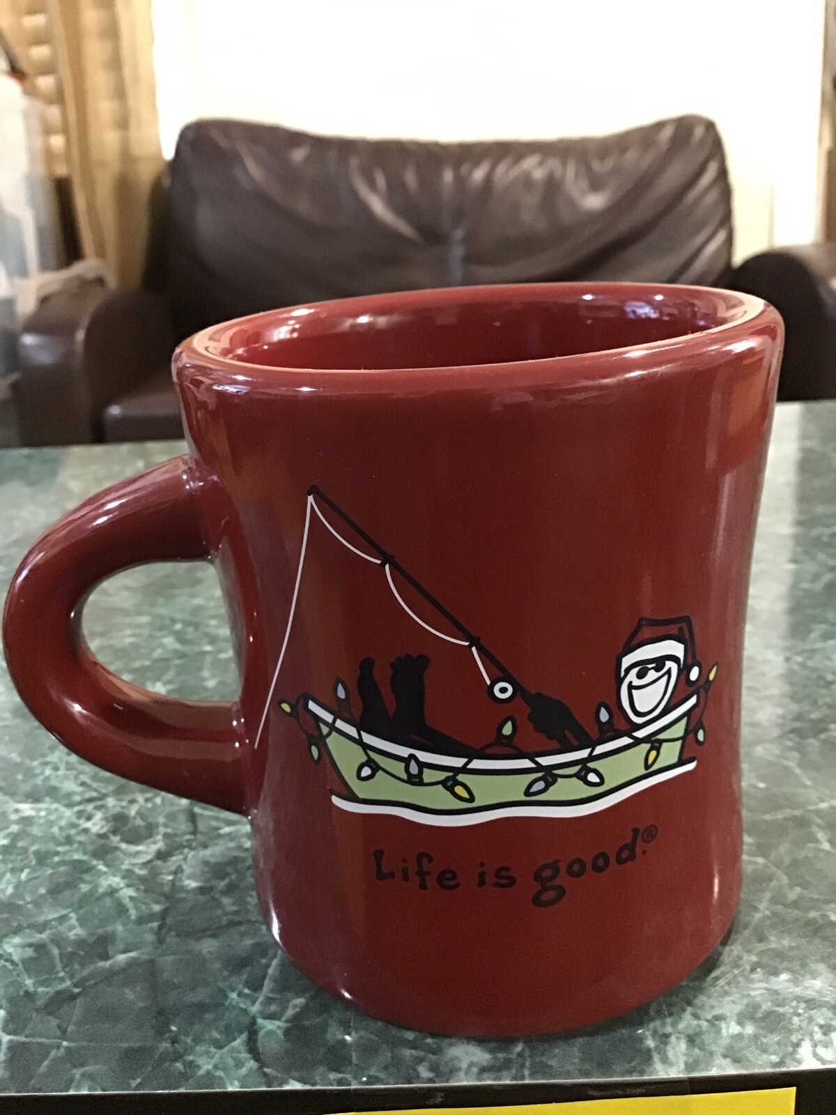 LIFE IS GOOD COFFEE MUG. CHRISTMAS COFFEE MUG. Art Deco Print Mug. B112 ...