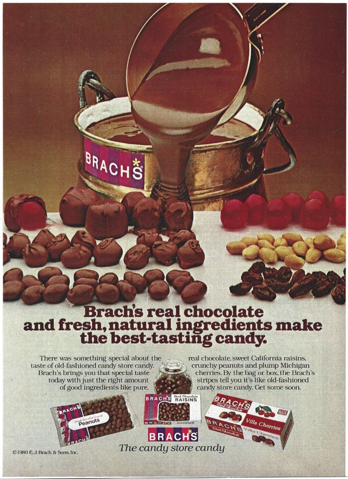 Brach's Chocolate Candy Print Ad, Brach's Candy Magazine Ad, Chocolate ...