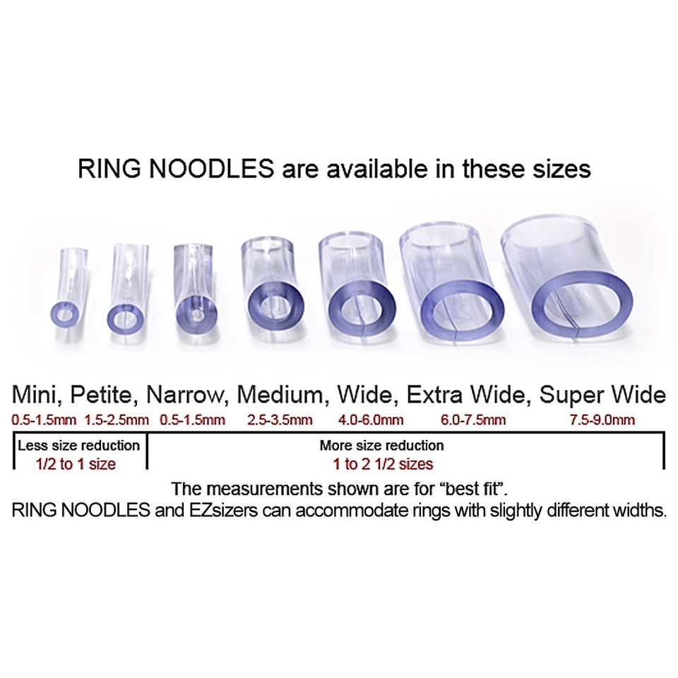 RING NOODLE - Ring Guard, Ring Size Reducer - 6 pack (PETITE - less ...