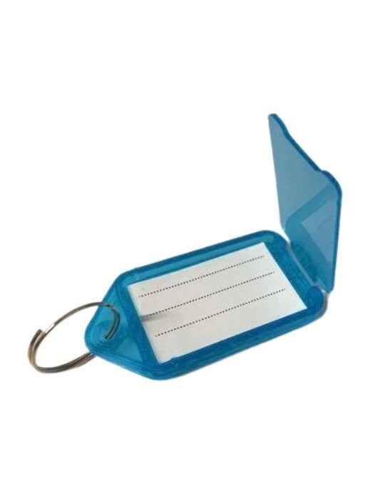 5 Key Tags with Labels & Keyrings Multicolour Extra Strong Plastic ID ...