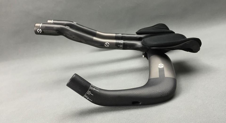 TOSEEK Carbon Fiber Handlebar TT Bar Set Bullhorn Bar Aerobar 31.8*400 ...