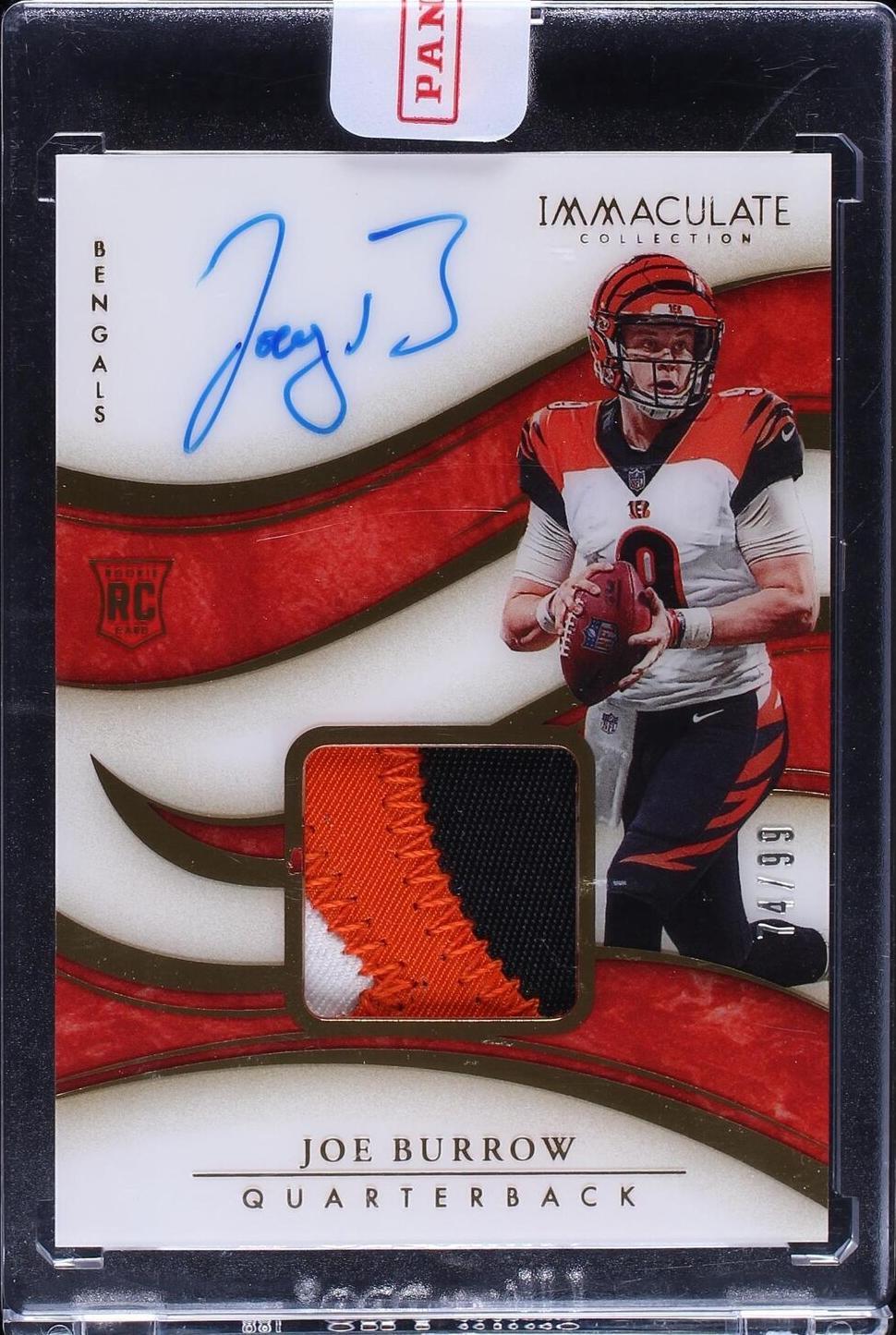 2020 Panini Immaculate Collection - Rookie Patch Autograph Joe Burrow ...