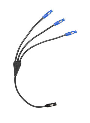 Power Y Cable 1 True1 Male to Fanout 3 Powercon Blue A Connectors 12 ...