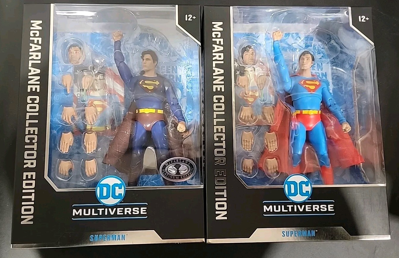McFarlane SUPERMAN 1978 Christopher Reeve Superman & Platinum Chase ...