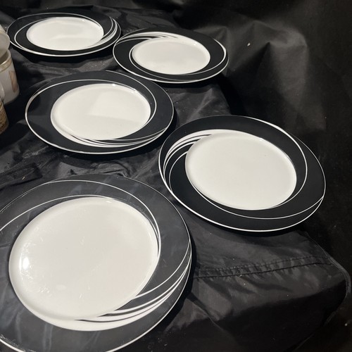 block spal black pearl colors set of 5 salad plates 8 in | eBay
