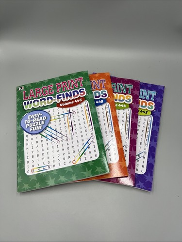 Lot Of 4, Kappa Large Print Word-Finds Puzzle Books, Word Search ...