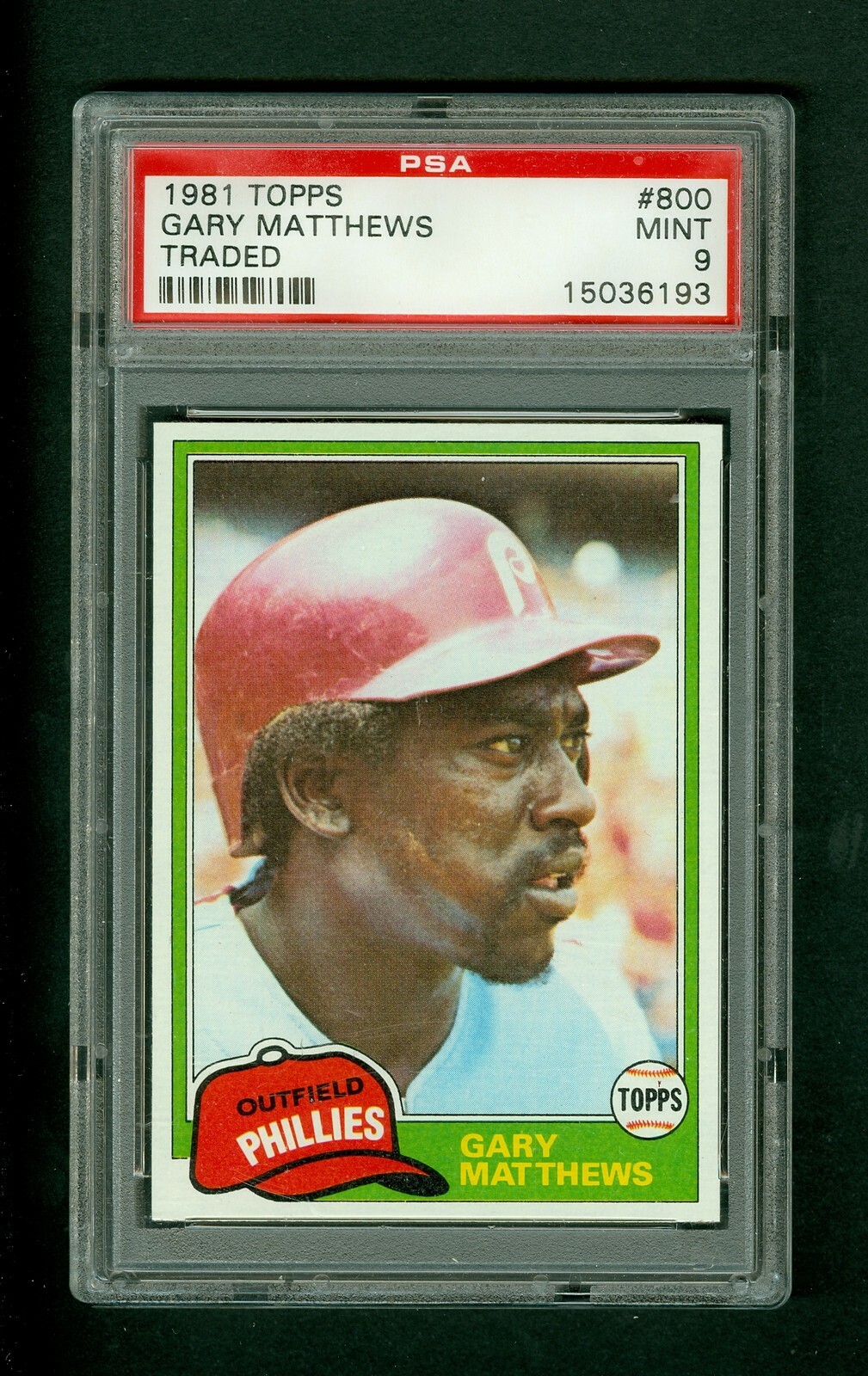 Gary Mathews Vintage 1980 Topps Card #800 Phillies PSA Graded 9 MINT | eBay