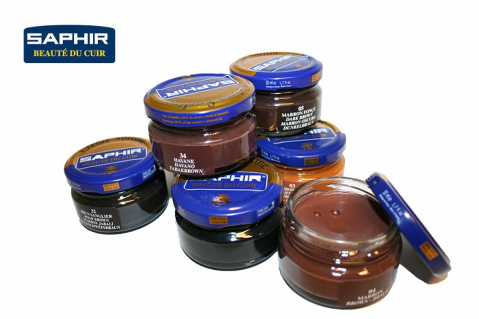 SAPHIR Cream Polish Shoe Boot Leather nourishing Beaute du Cuir Surfine ...